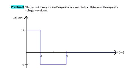 solved problem 2 the current through a 2 f capacitor is shown below