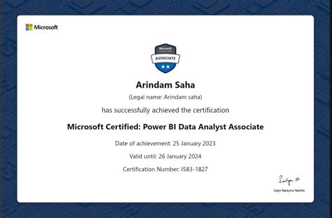 Arindam Saha Auf Linkedin Powerbi Data Microsoft Career Aim Pl300 Cognizant Dataanalytics