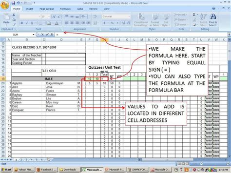 Sir Sherwin S Computer Tutorial Grading Sheet For Teachers