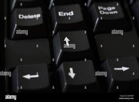 Arrow Buttons On Black Keyboard Stock Photo Alamy