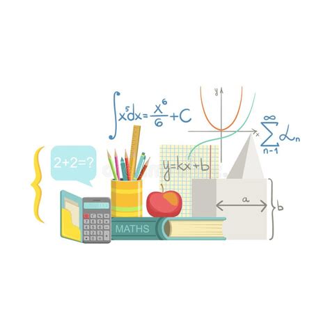 Mathematics Class Set Of Objects Stock Vector Illustration Of Education Calculations 75673325