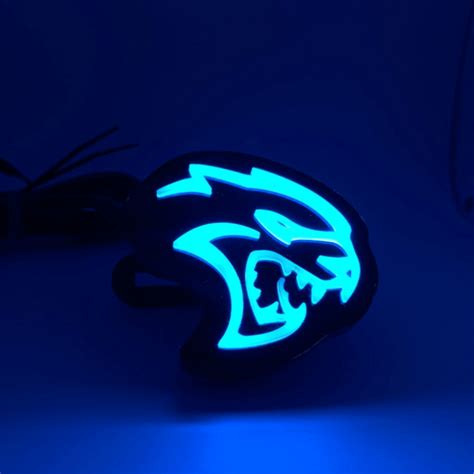 Hellcat Head Rgb Illuminated Led Emblem Logo