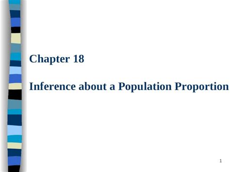 Ppt Chapter 18 Inference About A Population Proportion Dokumentips
