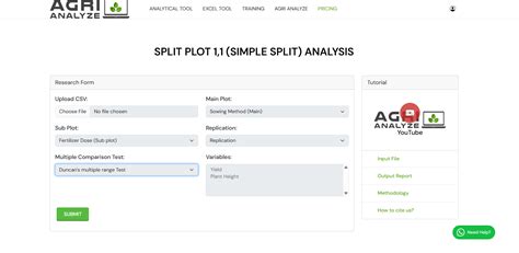 Split Plot Agri Analyze