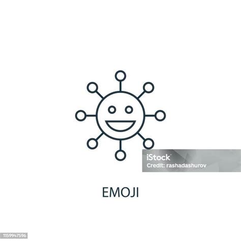 이모티콘 컨셉 라인 아이콘입니다 간단한 요소 일러스트레이션 감정에 대한 스톡 벡터 아트 및 기타 이미지 감정 검은색 구 Istock