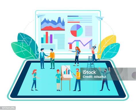 벡터 일러스트 비즈니스 온라인 성공적인 인터넷 스타트업 테크놀로지에 대한 스톡 벡터 아트 및 기타 이미지 테크놀로지 3차원 형태 개념 Istock