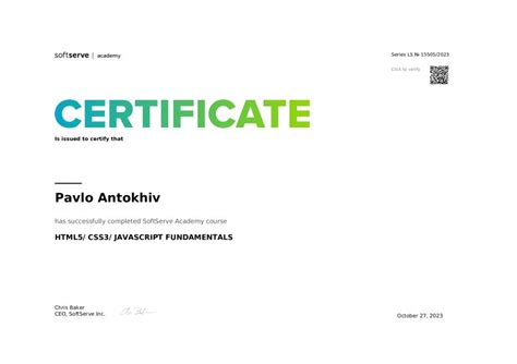 Pavlo Antokhiv On Linkedin Successfully Completed The Html5css3javascript Fundamentals Course At