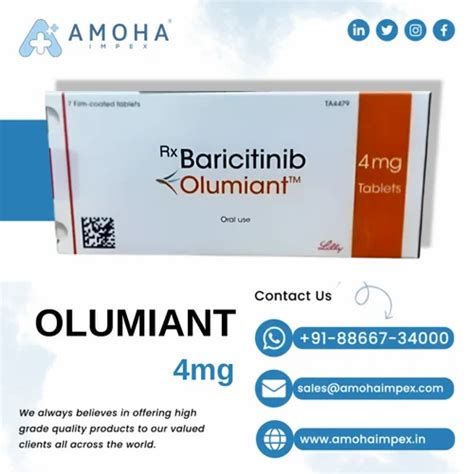 Olimiant Baricitinib 4mg Tablets At ₹ 5100box In Surat Id 2852555349291