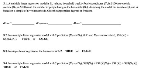Solved S A Multiple Linear Regression Model Is Fit Chegg