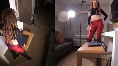 Sablique Von Lux Butt Crushing His Laptop Computer Above And Side Views K Object Crush S