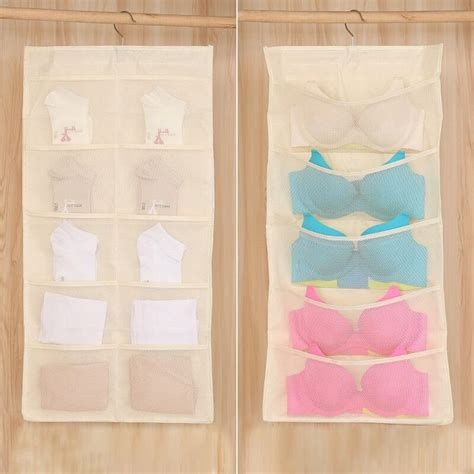 Висящ органайзер с джобове за шкаф Крем Emag Bg