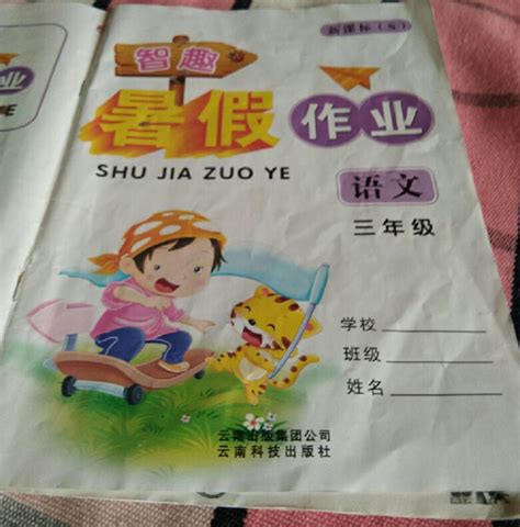 2017年智趣暑假作业三年级语文s版云南科技出版社答案答案网