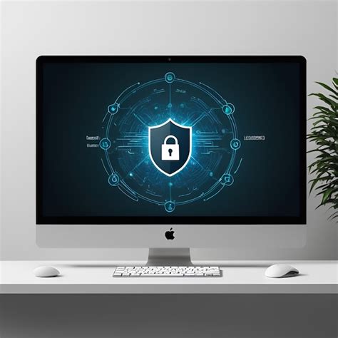 Cybersecurity Concept With Virtual Screen For Secure Internet Access