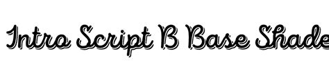 Demo Intro Script B Base Shade Regular Free Fonts Helvetica Neue