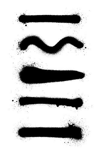 낙서 스프레이 배너 세트입니다 벡터 스프레이 페인트 프레임입니다 스프레이 페인트에 대한 스톡 벡터 아트 및 기타 이미지