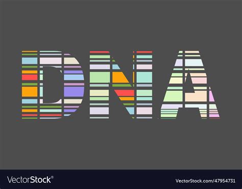 Concept Of Biochemistry With Dna Acronym Painted Vector Image