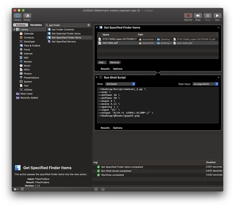 Macos How To Create A Script With Automator To Watermark Each Pdf In A Folder With A Different