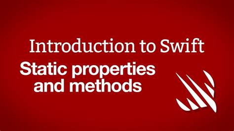 Introduction To Swift Static Properties And Methods Youtube