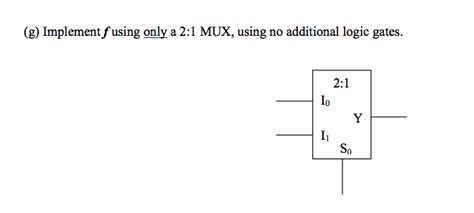 Solved Implement F Using Only A 21 Mux Using No Additional