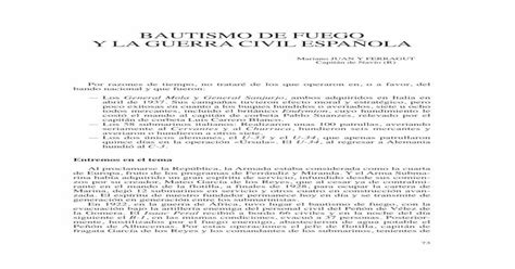 Bautismo De Fuego Y La Guerra Civil Española · Bautismo De Fuego Y