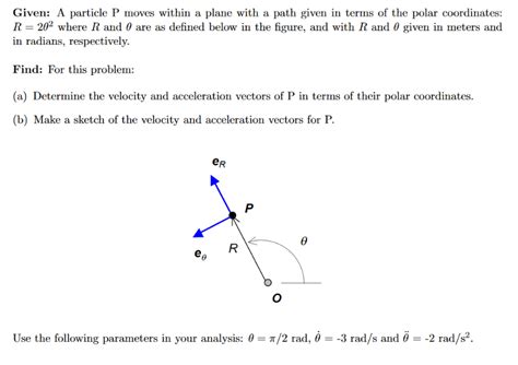 solved given a particle p moves within a plane with a path