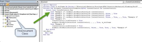pseudo multi select dropdown content controls