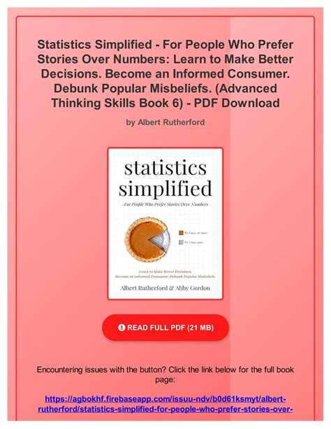 Ebook Statistics Simplified For People Who Prefer Stories Over Numbers Learn To Make Better