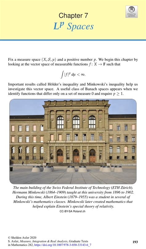 Pdf Lp Spaces