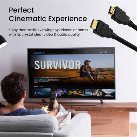 Buy Ambrane 3m High Speed Hdmi Cable Supports 3d 4k Arc And Cec For Hdmi Enabled Devices Ahdms