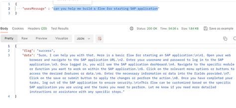 Response To Query Is Not Returning The Expected Json Format And Its