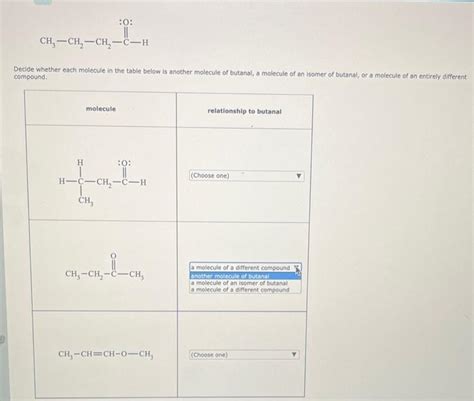 Solved Decide Whether Each Molecule In The Table Below Is