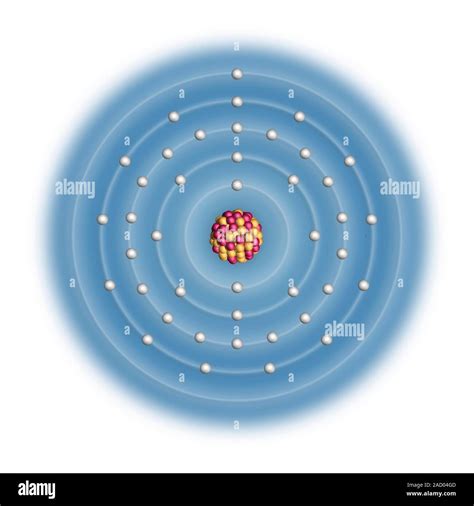 Molybdenum Mo Diagram Of The Nuclear Composition And Electron Configuration Of An Atom Of
