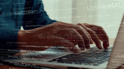 Computer Programmer Uses Capable Laptop Computer To Develop Programming Code Stock Footage