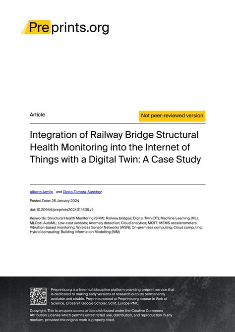 Pdf Integration Of Railway Bridge Structural Health Monitoring Into