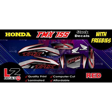 Honda Tmx 155 Stock Decals Stickers Shopee Philippines