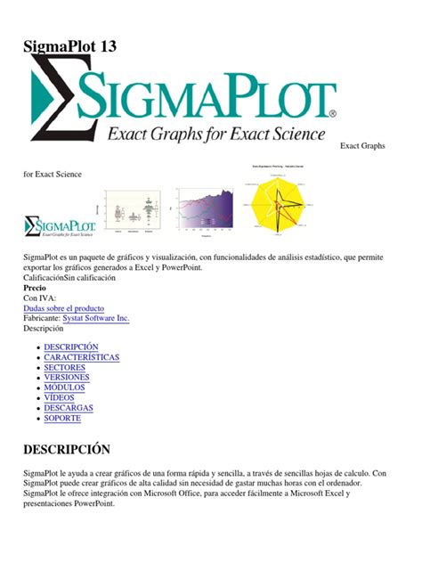 Sigmaplot 13 Gráficos Y Análisis Estadístico Pdf Microsoft