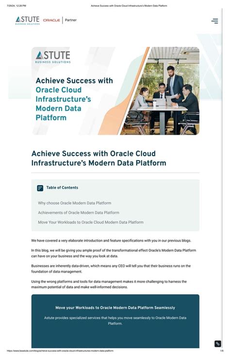 Achieve Success With Oracle Cloud Infrastructures Modern Data Platform Pdf