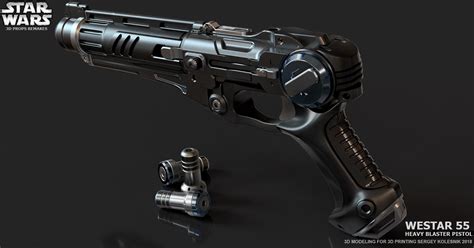 Artstation Westar 55 Heavy Blaster Pistol Sergey Kolesnik Blaster
