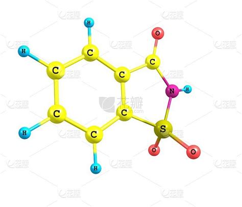 白底糖精分子结构