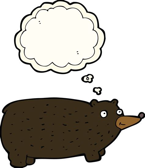 Funny Cartoon Bear With Thought Bubble 39914191 Png