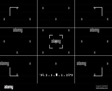 Focusing Screen Of The Camera Viewfinder Vector Black Template Of Viewfinder Camera Thirds