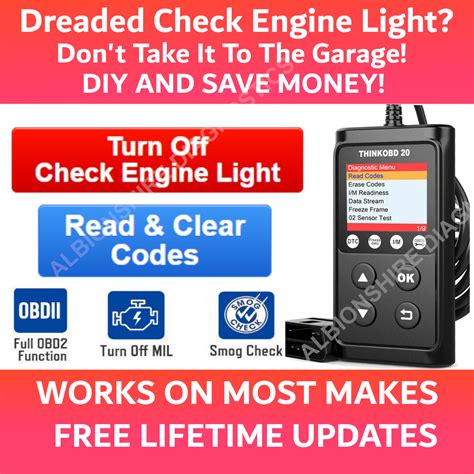 Thinkobd 20 Obd2 Code Reader Obd2 Scanner For O2 Sensor Evap System Smog Test Car Diagnostic