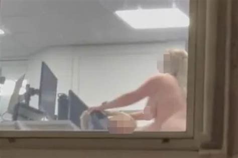 Moment Randy Office Workers Caught Having Sex On Chair In Full View Of Busy Street The Mirror