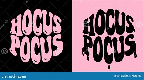 Hocus Pocus Groovy Lettering Poster Quote Halloween Trendy T Shirt