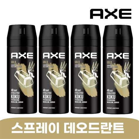 Axe 바디 스프레이 데오드란트 골드 150ml 4개 상품 상세 크로켓