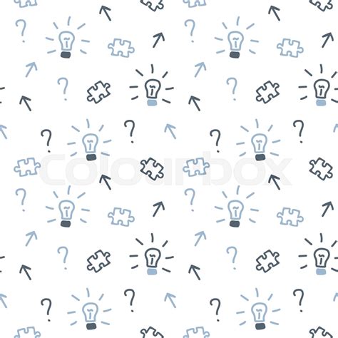 seamless problem solving pattern stock vector colourbox