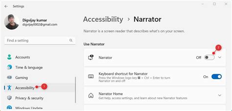 How To Start The Narrator In Windows 11