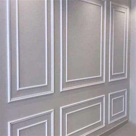 Lined White Polystyrene Wall Molding Wainscoting Paneling Decorative
