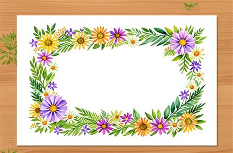 Premium Ai Image Romantic Decor Blossomadorned Rectangular Frame