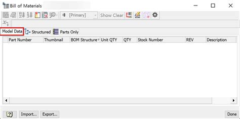Components Do Not Appear In Model Data Tab In Inventor Bom